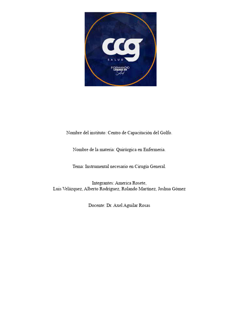 Instrumental para CX General | PDF | Acero inoxidable | Acero