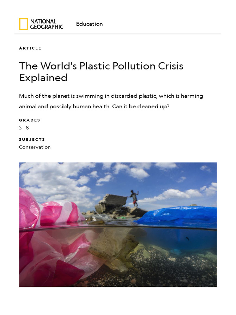 Article The World's Plastic Pollution Crisis | PDF | Plastic | Sea