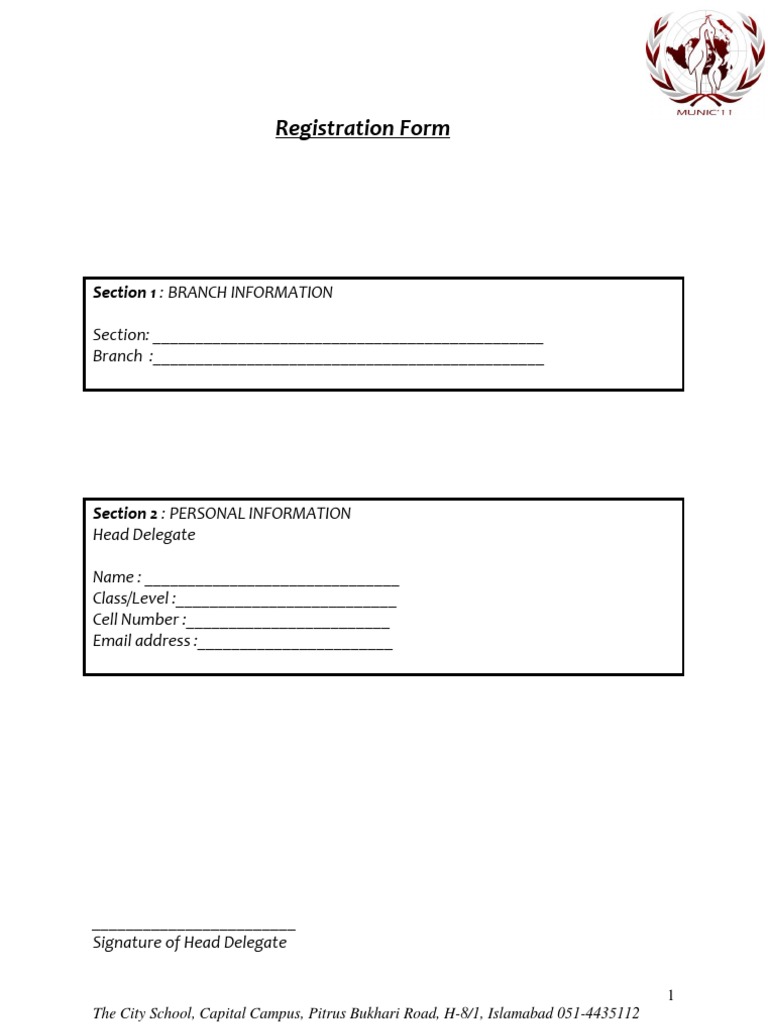 CCI Teams Registration Form | PDF
