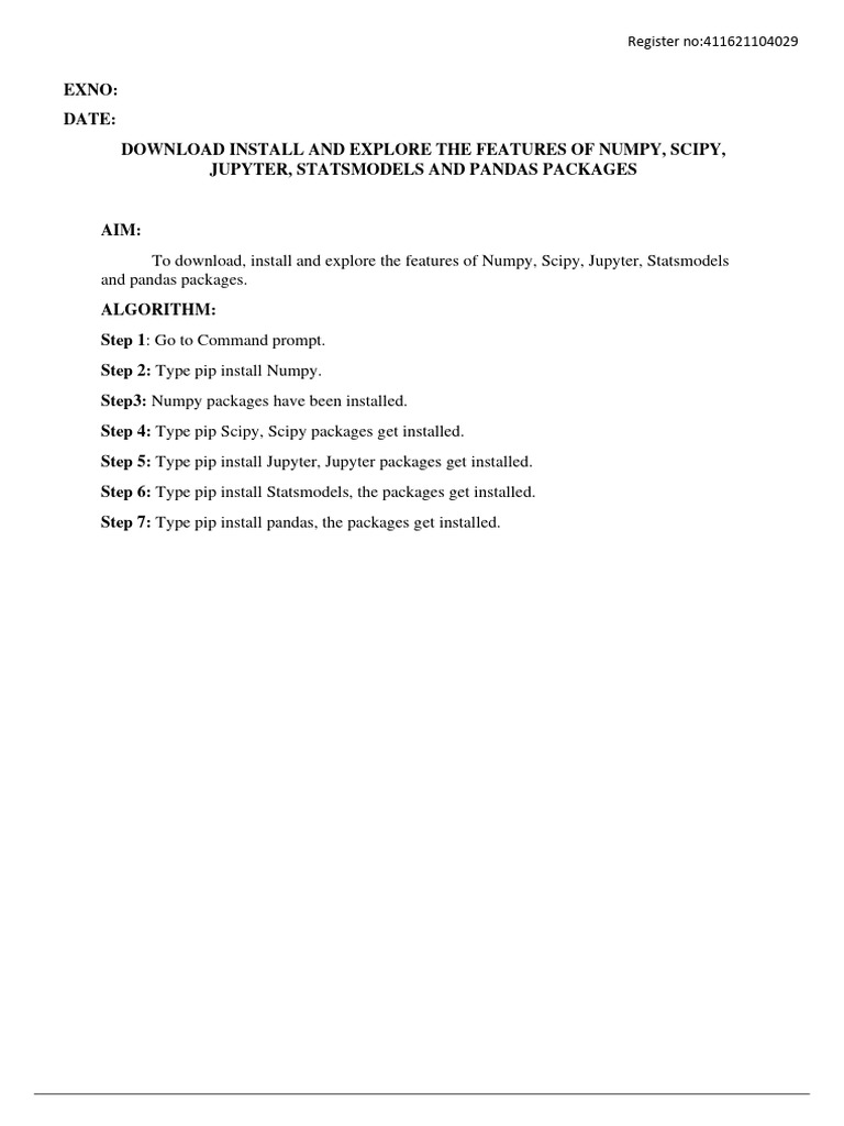 CS3361 Data Science Lab Manual (II CYS) | Download Free PDF | Regression Analysis | Statistics