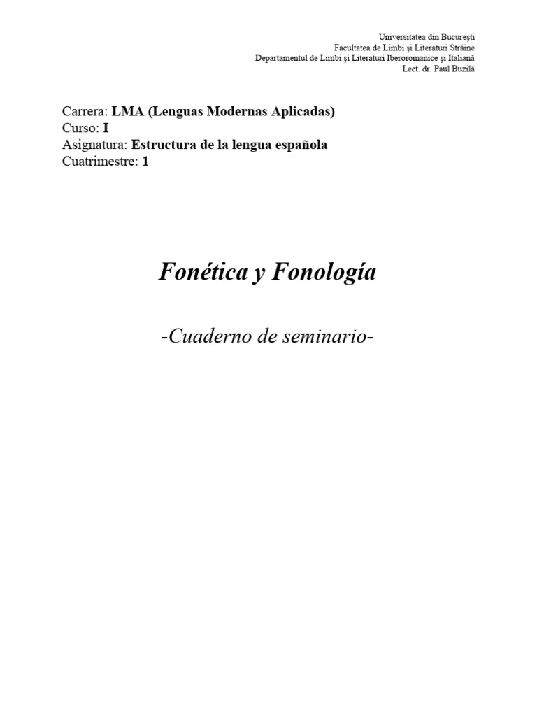 Fonética y Fonología del Español | PDF