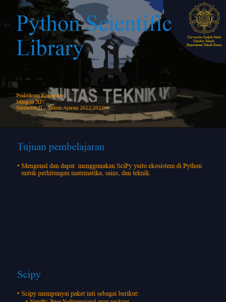 14 Python Scientific Library | PDF