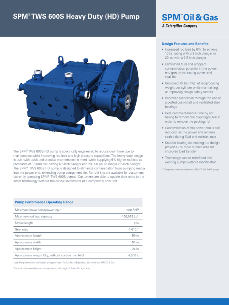 SPM™-TWS-600S-HD | PDF | Pump | Horsepower