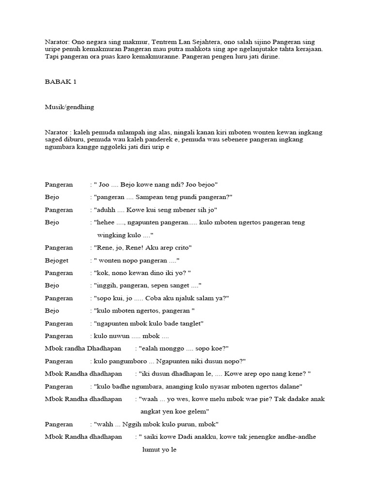 Pangeran lan Andhe-Andhe Lumut | PDF