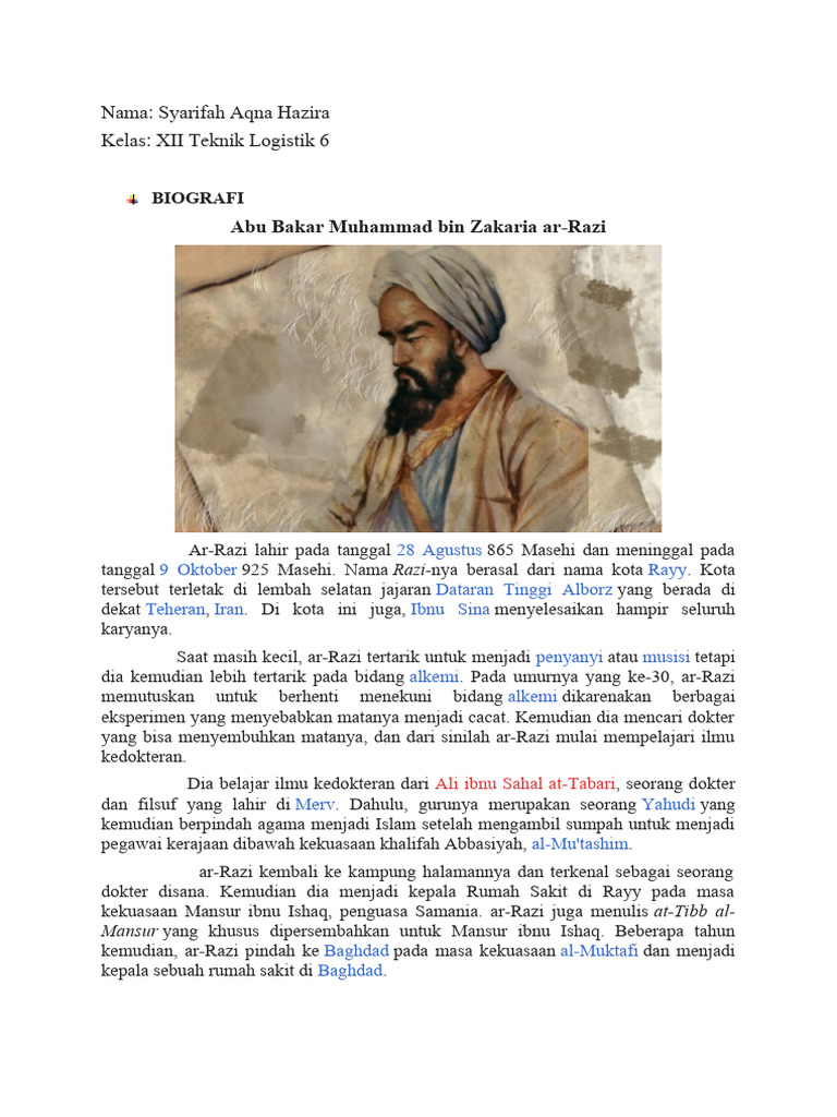 BIOGRAFI Al Razi | PDF