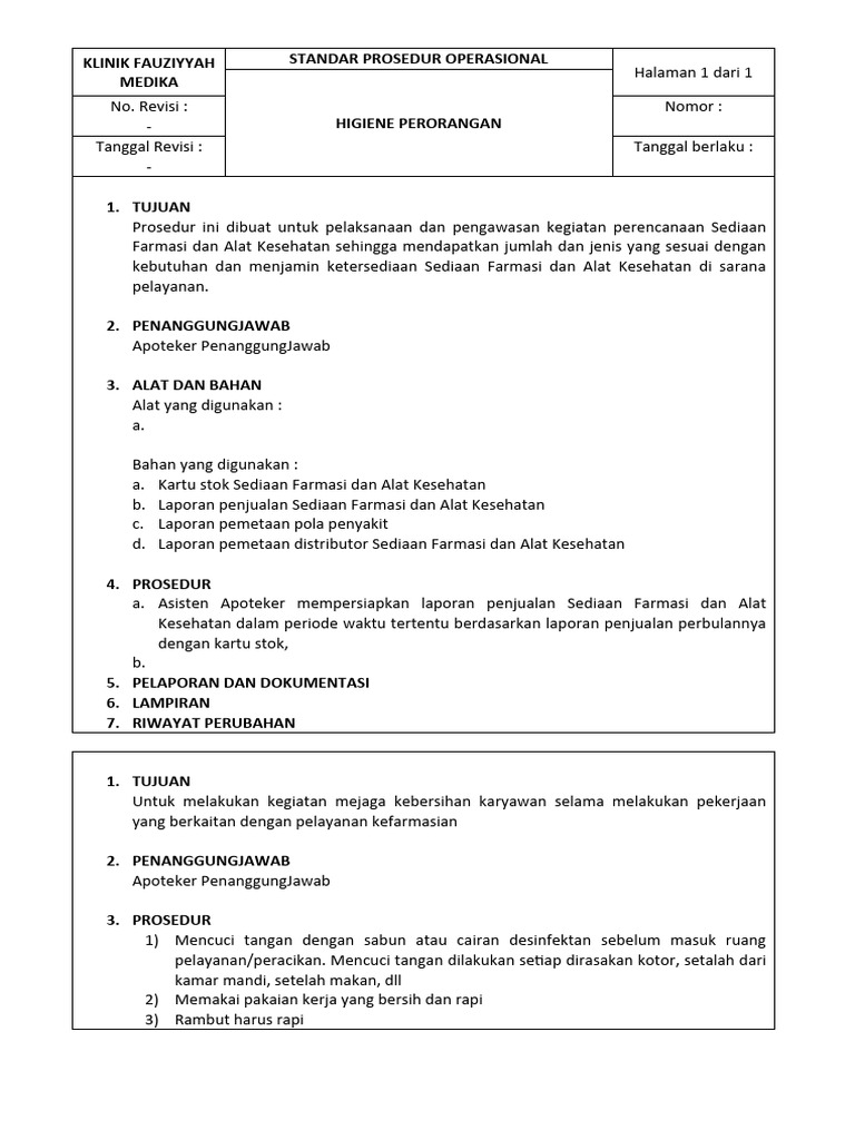 III-004 SOP Higiene Perorangan | PDF | Kesehatan Holistik