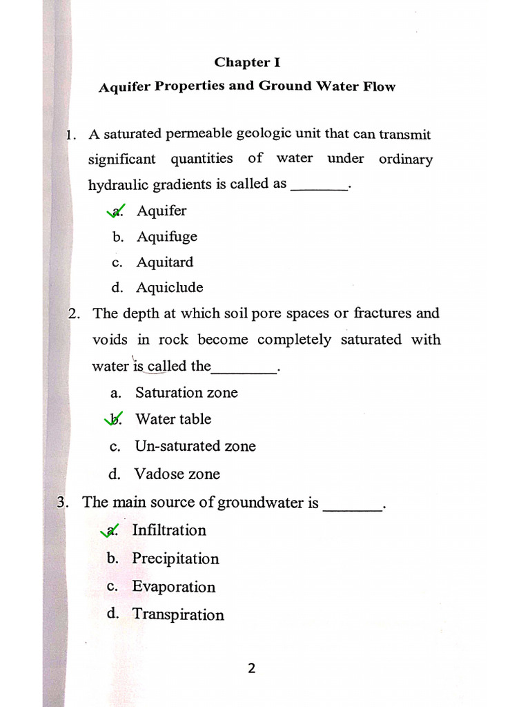 Chapter 1 Ground Water (Marked) | PDF
