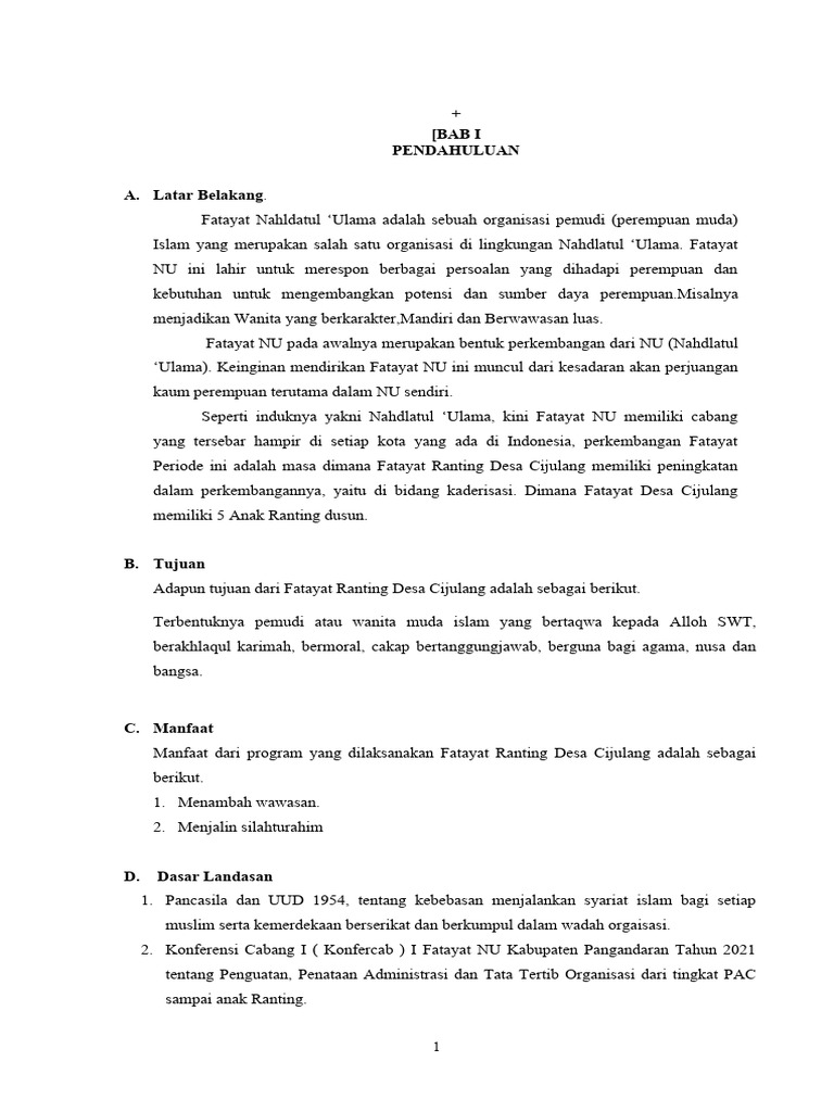 Laporan Tahunan Fatayat | PDF