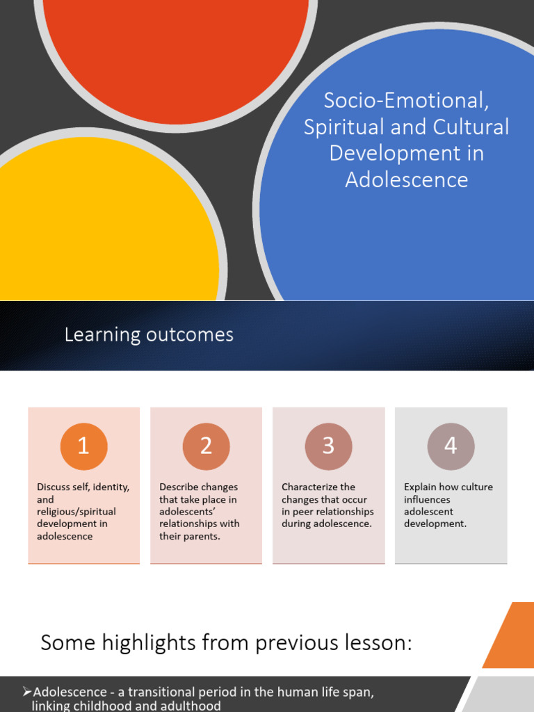 Socio-Emotional, Spiritual Development in Adolescence | PDF ...