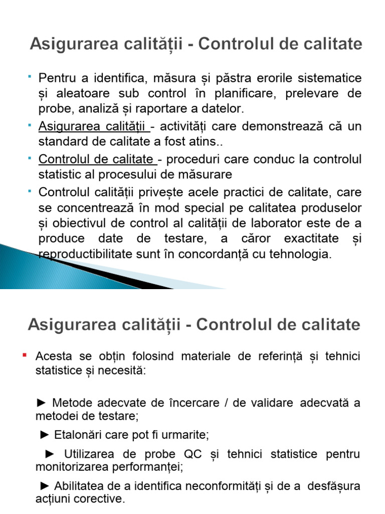 V Controlul de Calitate | PDF