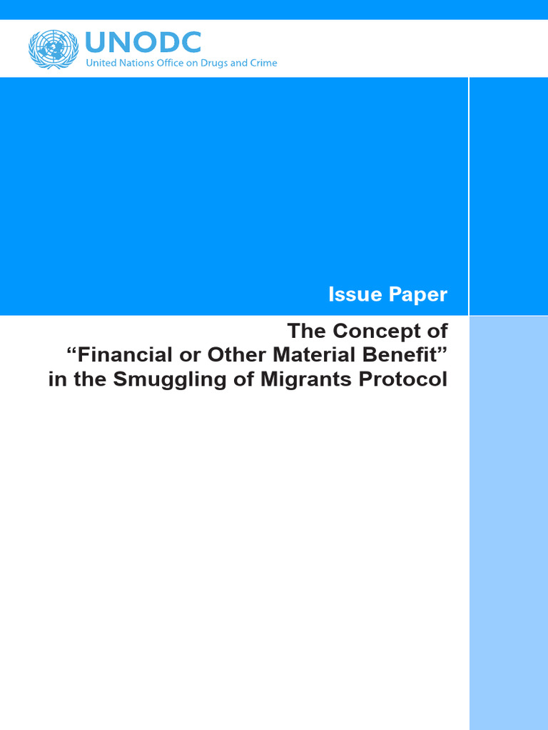 UNODC Issue Paper The Profit Element in The Smuggling of Migrants ...