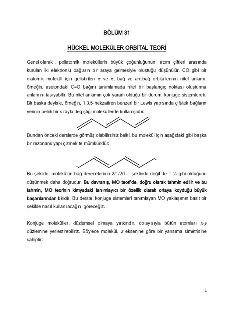 Huckel Theory | PDF