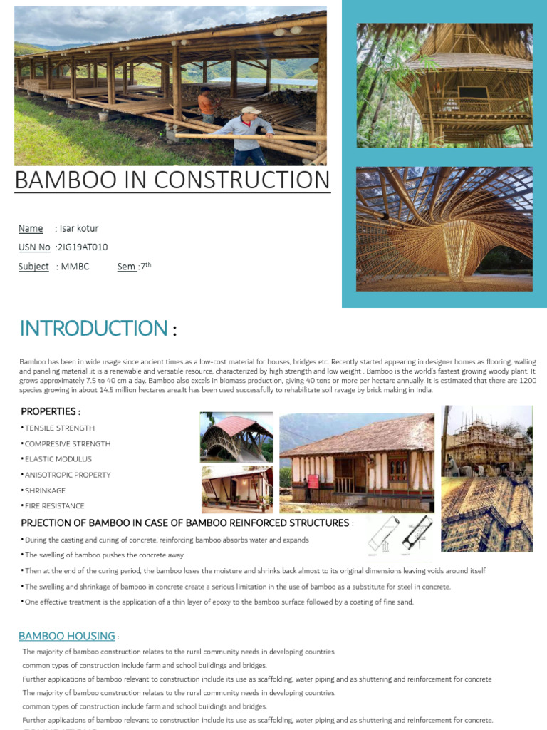 Bamboo As Building Material Case Study | PDF | Concrete | Foundation ...