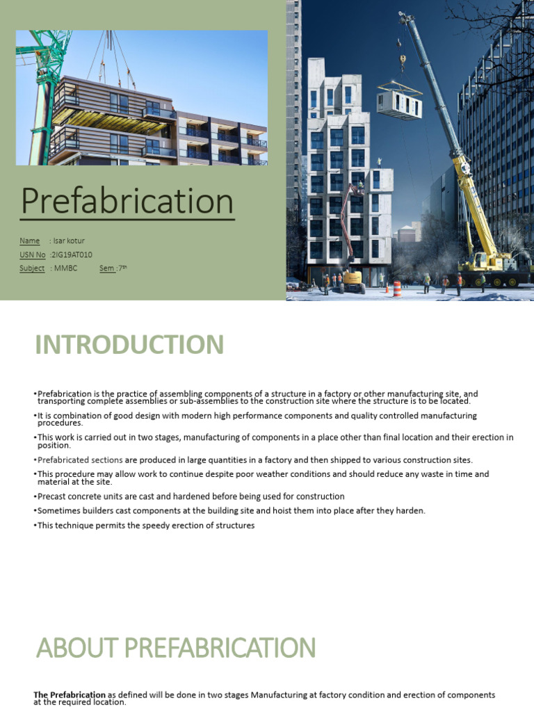 Prefabrication in Architecture | PDF