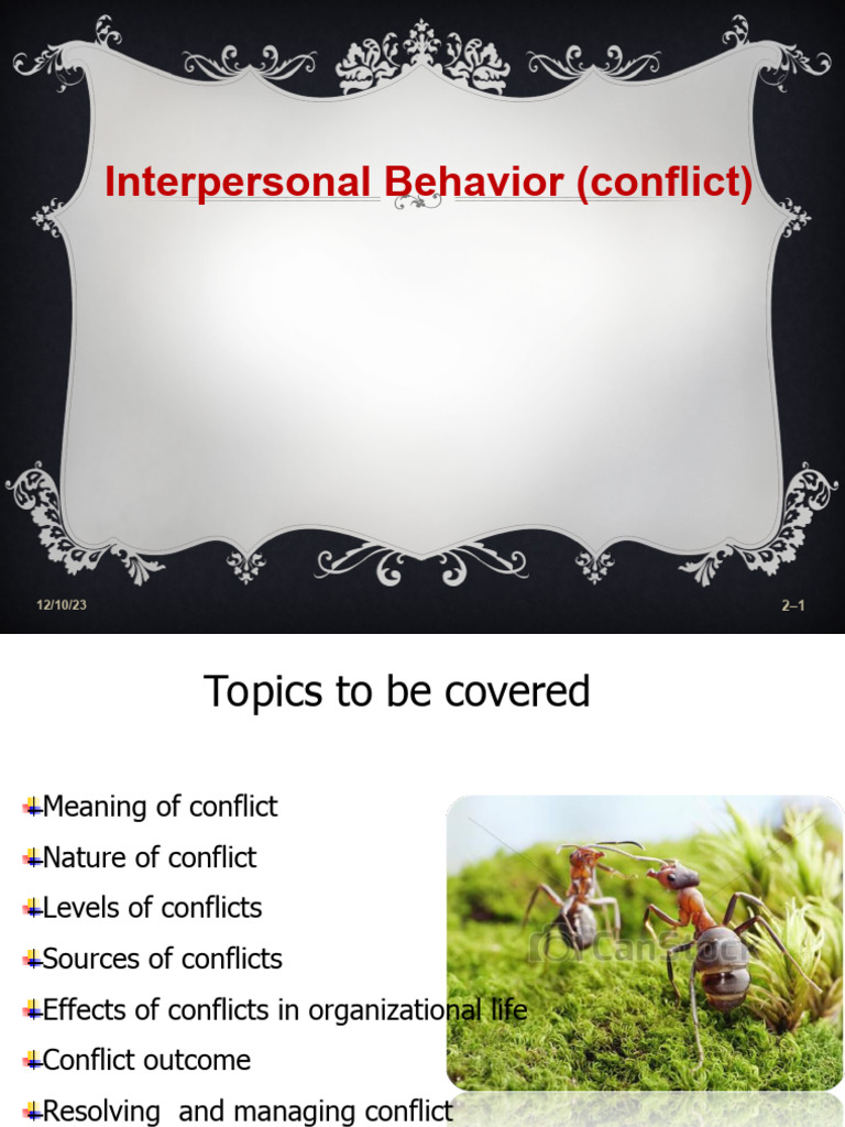 Conflict | PDF | Negotiation | Cognitive Science