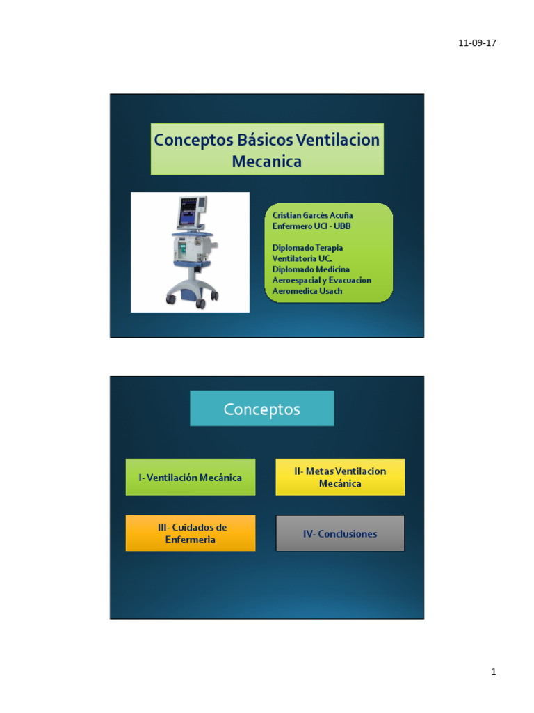 Presentacion Curso Ventilacion Mecanica | PDF