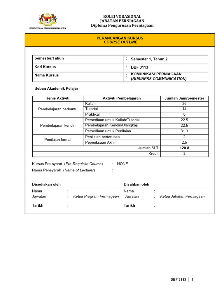 CO DBF 3113 Business Communication - Mac2021 | PDF