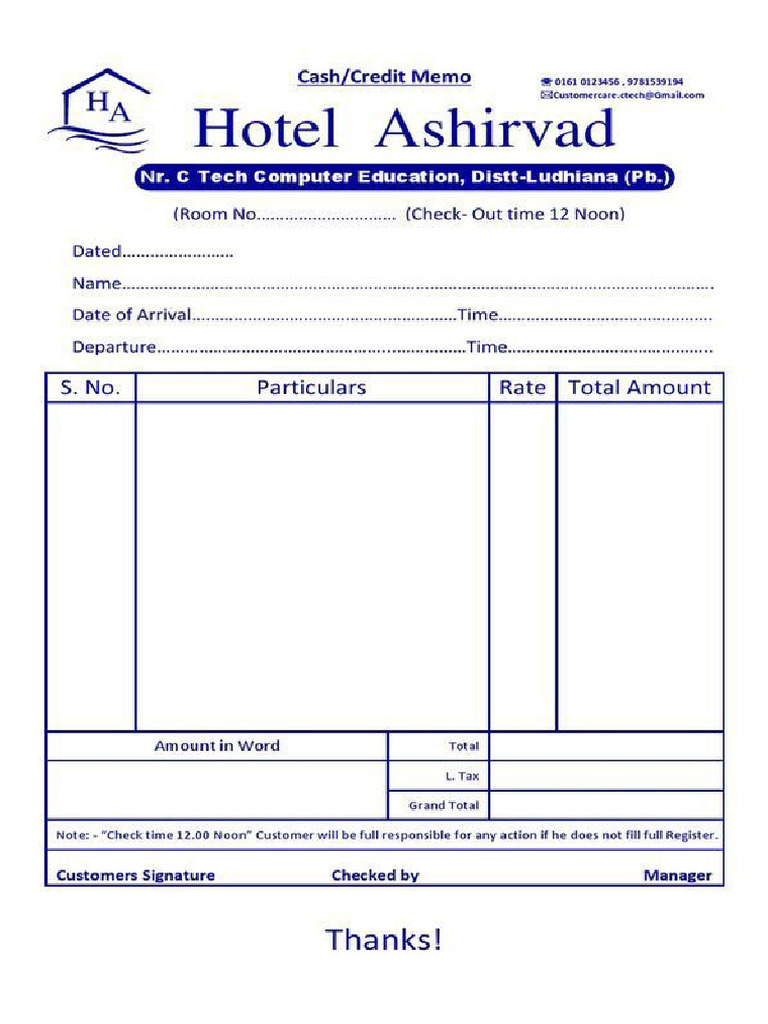 Hotel Ashirvad - PDF | PDF