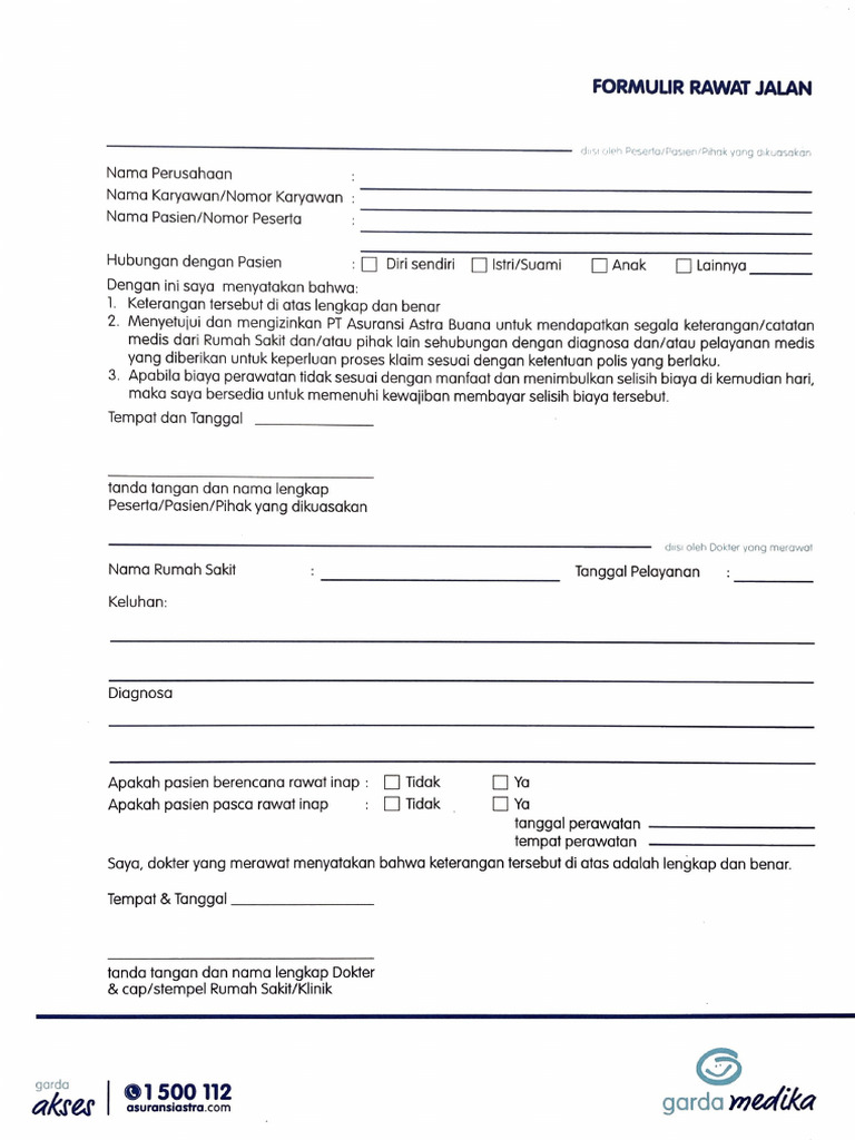 Form Rajal Garda Medika | PDF