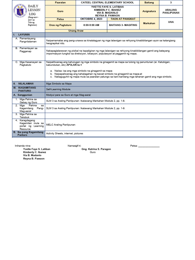 LP Araling Panlipunan | PDF