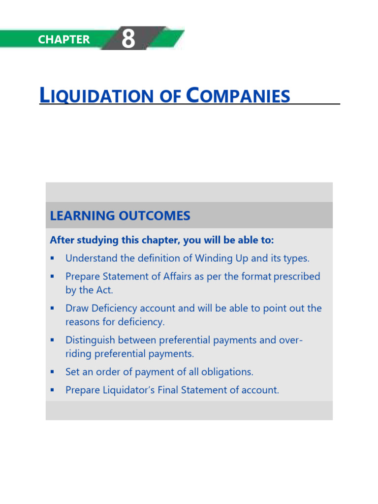 Company Accounts Unit-5 | PDF | Liquidation | Bankruptcy