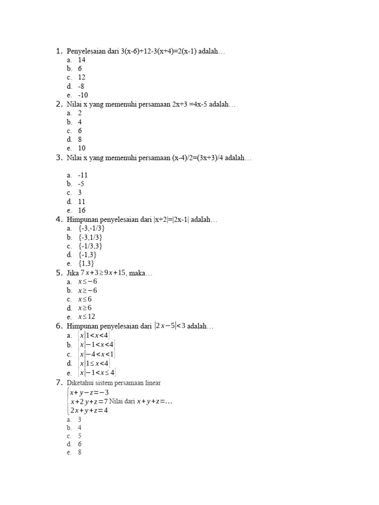 Pts Mat X Sem 1 | PDF | Metode & Bahan Ajar