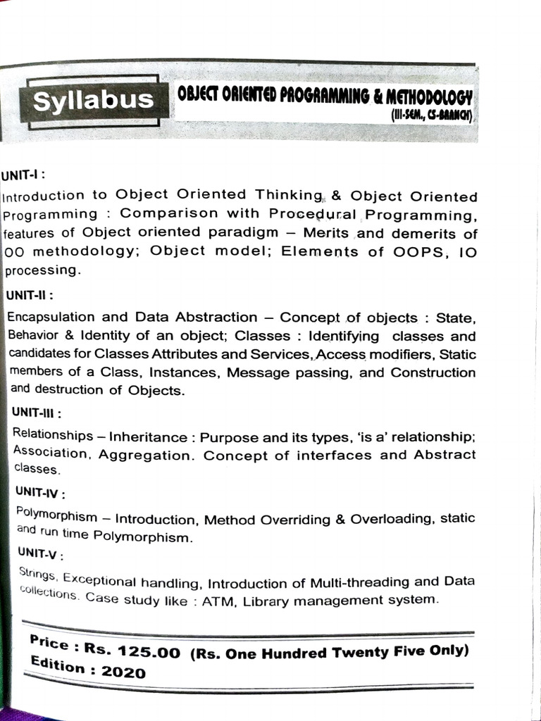 Oops Shivani Pdf Object Oriented Programming Class Computer Programming