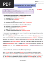 Exercices 6ème Les Valeurs de Limparfait Et Du Passé Simple | PDF