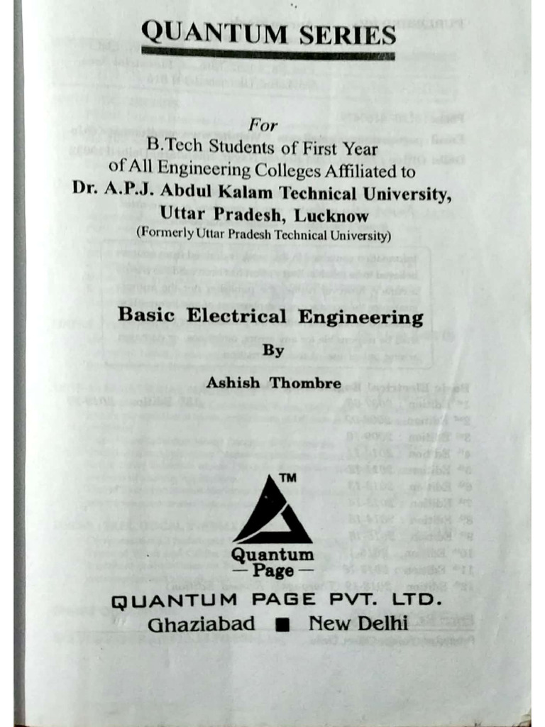 Basic Electrical Quantum Series | PDF