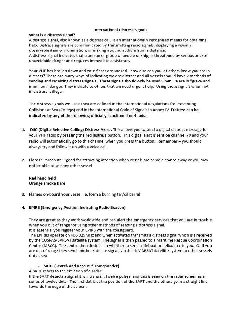 Distresssignals Notes | PDF