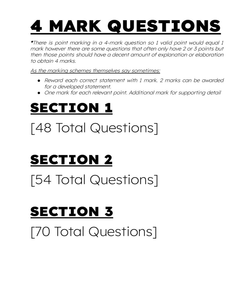 4 MARK QUESTIONS - History | PDF