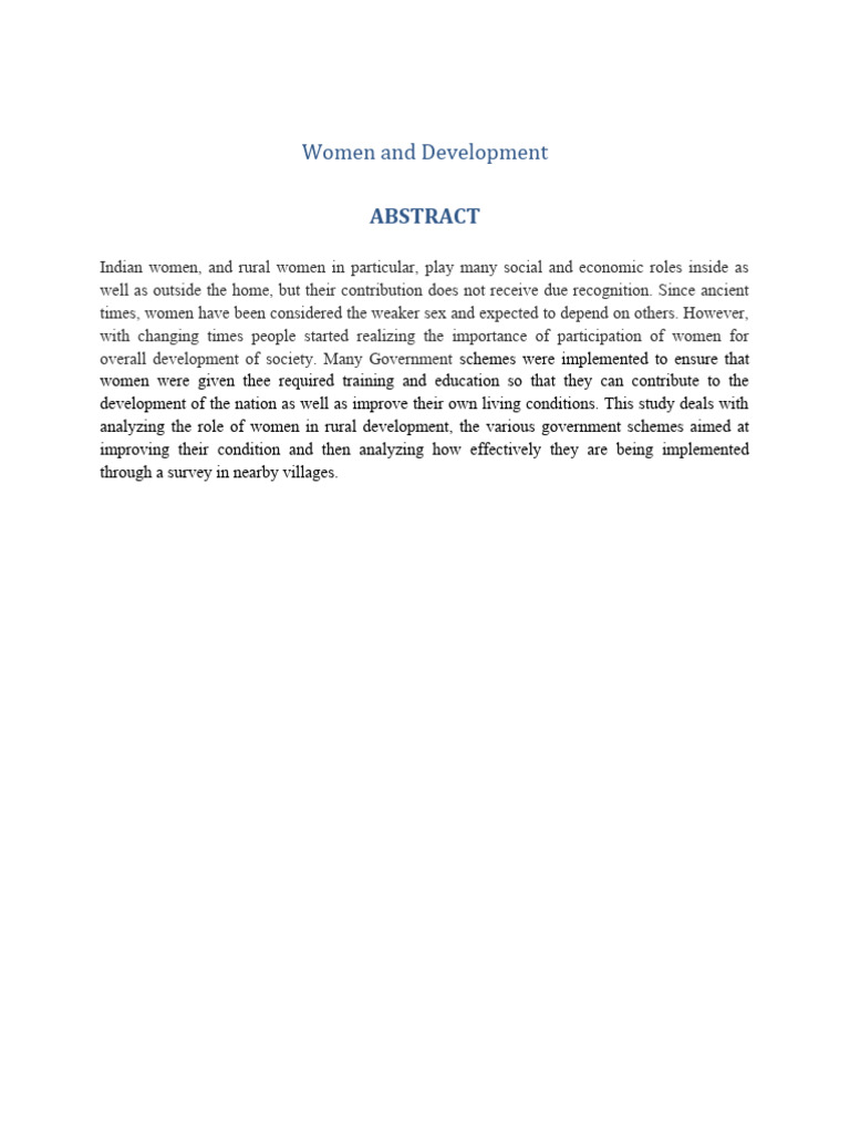 Women and Development | PDF | Empowerment | Poverty