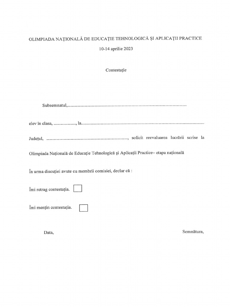 Model Contestatie ETAP | PDF