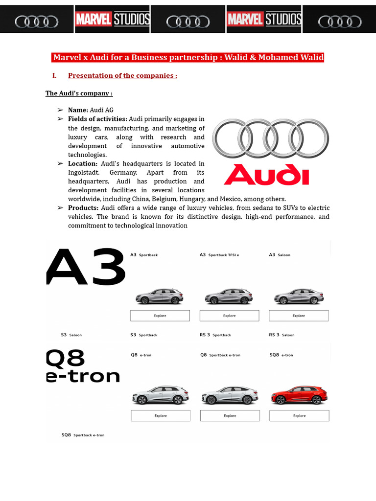 Marvel x Audi | PDF | Audi | Marvel Comics