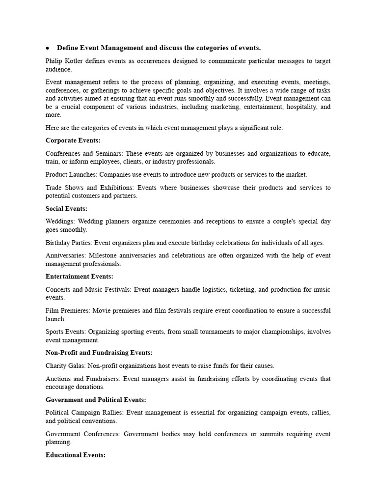 Event Management | PDF | Brand | Marketing