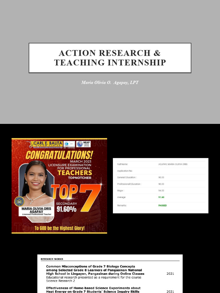 Action Research Teaching Internship 1 | PDF | Quantitative Research | Qualitative Research