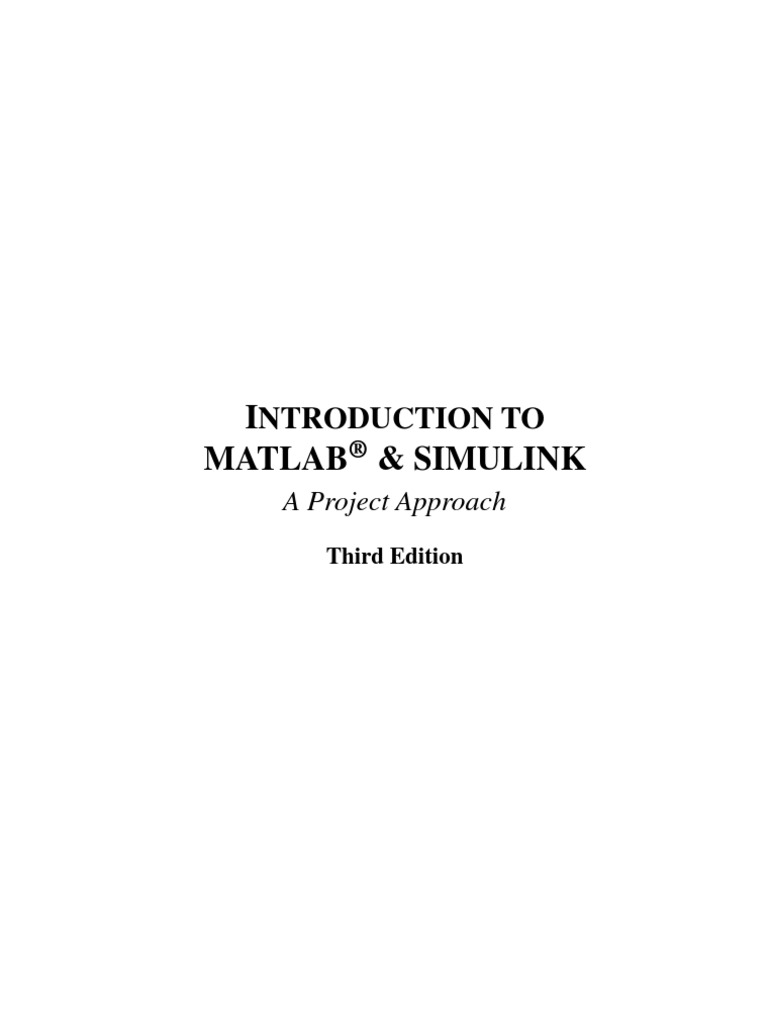 Introduction To MATLAB and Simulink Third Edition | PDF | Computers