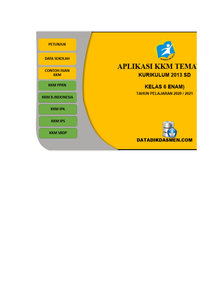 KKM Kelas 6 | PDF