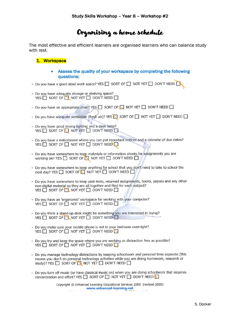 Study Skills Workshop 2 | PDF