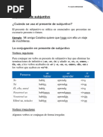 Present Subjunctive Selected Notes | PDF | Tipología Lingüística ...