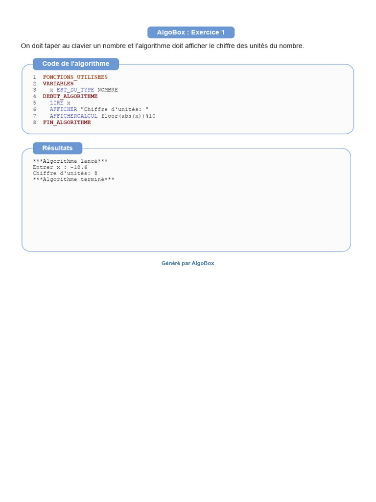 Serie Algobox Correction | PDF
