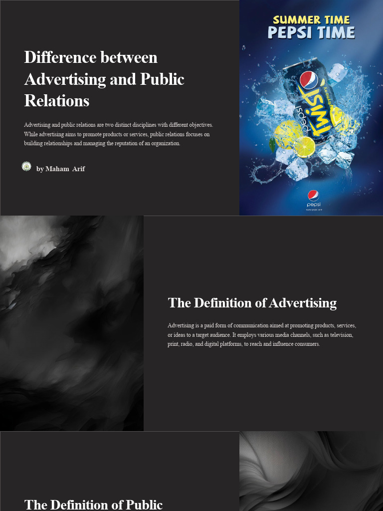 Difference Between Advertising and Public Relations | PDF | Public ...