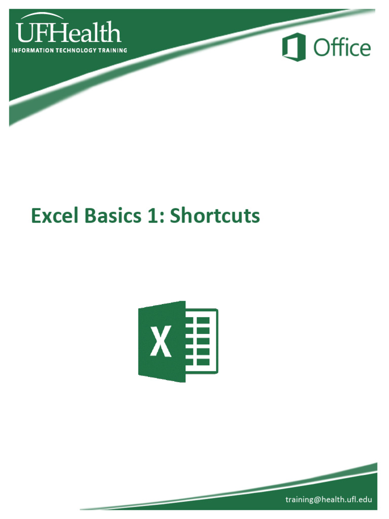 Excel Basics1 Shortcuts | PDF | Keyboard Shortcut | Microsoft Excel