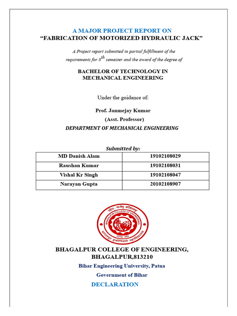 Final Project Report1 | PDF | Mechanical Engineering | Manufactured Goods