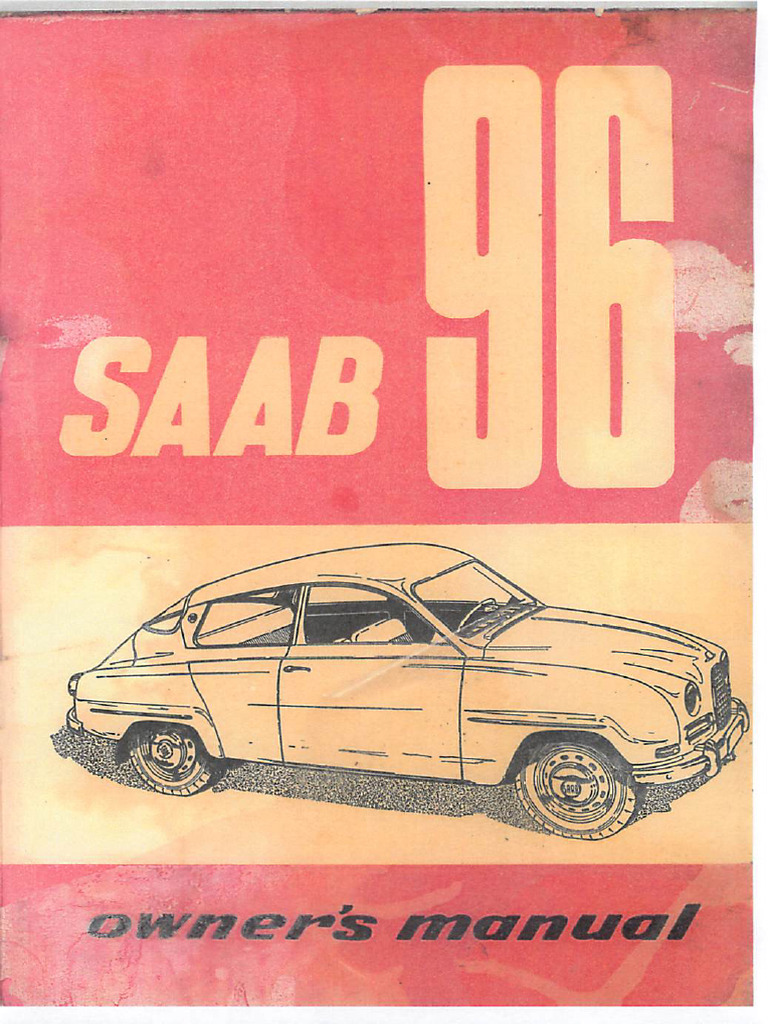 Saab 96 Owners Manual | PDF | Carburetor | Throttle