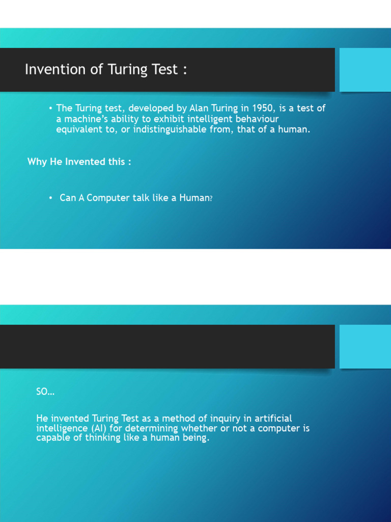 Turing Test | PDF
