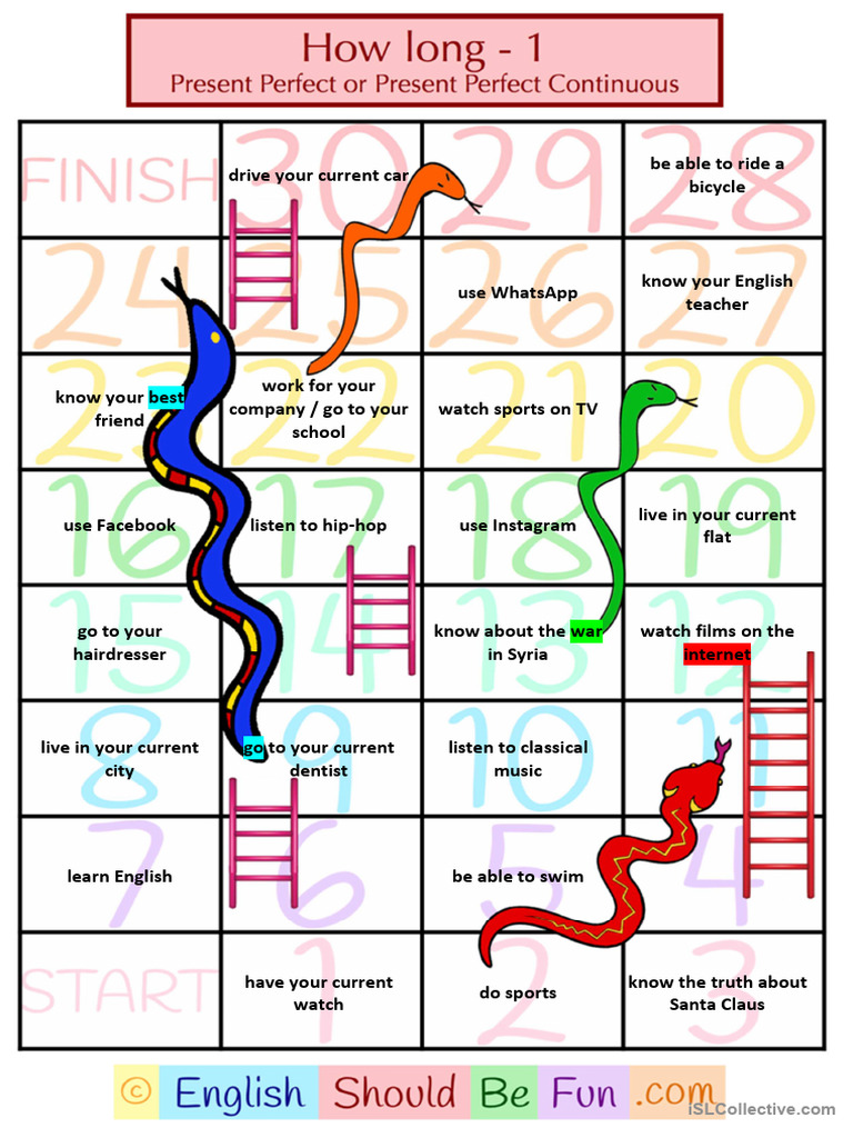 How Long... Present Perfect or Present Perfect Continuous | PDF