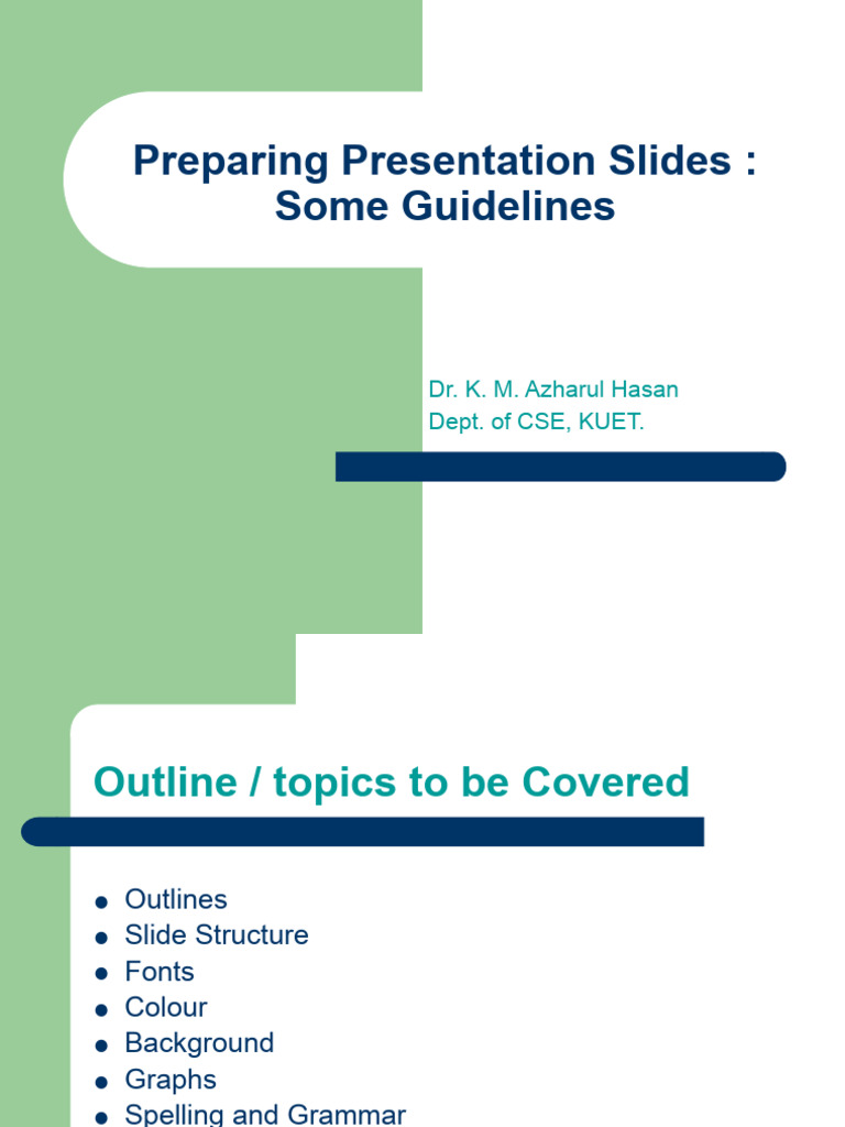 Presentation Guidelines | PDF | Communication | Cognition
