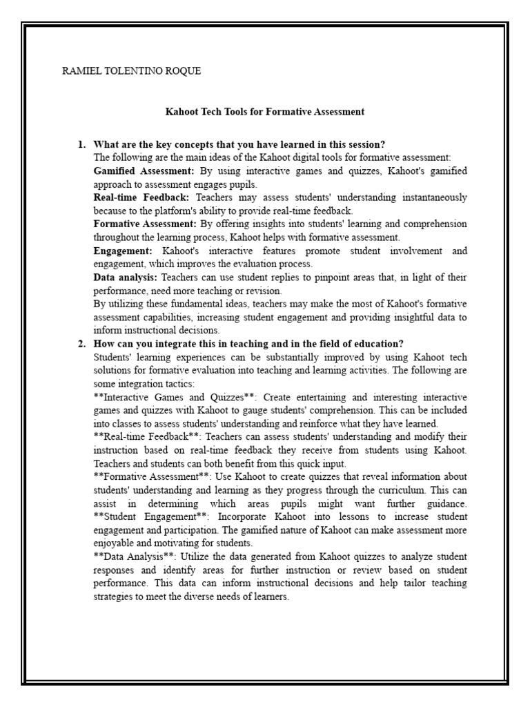 Kahoot Tools for Engaging Assessments | PDF | Career & Growth | Business