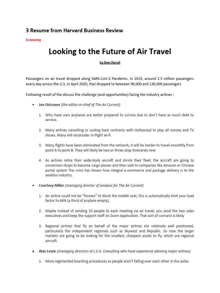 3 Resume Harvard Business Review | PDF | Courage | Airlines